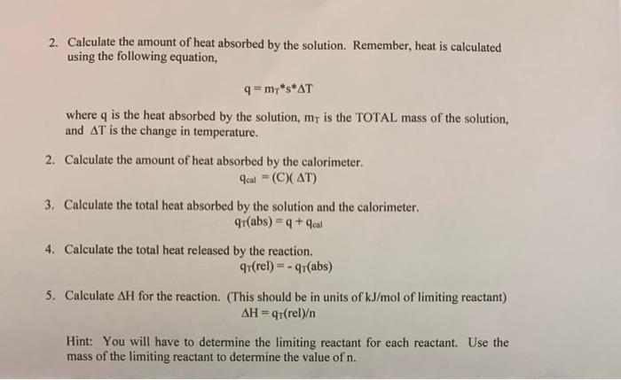 Solved Determination of the Heat of Neutralization | Chegg.com