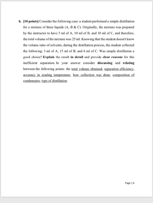 Solved 1. [15 points Calculation Recorded distillation | Chegg.com