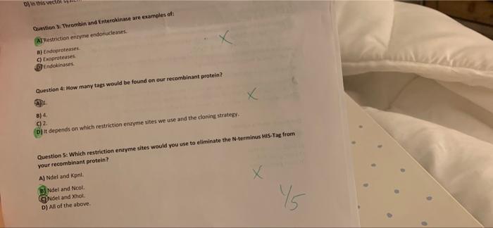 Question 3: Thrombin and Enterokinase are examples of | Chegg.com