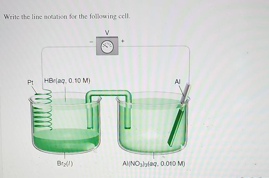 Solved Write the line notation for the following cell. V Pt | Chegg.com