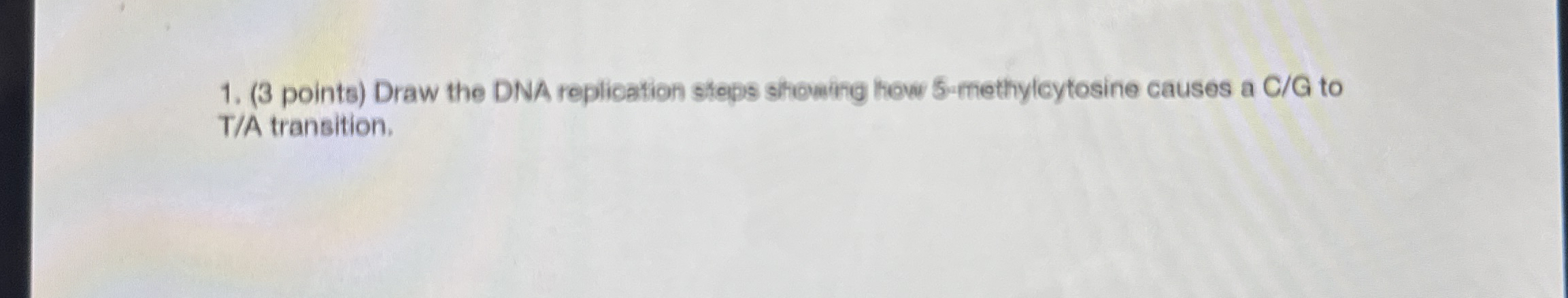 Solved (3 ﻿points) ﻿Draw the DNA replication stops showing | Chegg.com