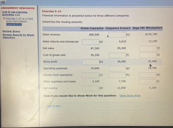 Solved ASSIGNMENT RESOURCES Unit 8 Lab Learning Activities | Chegg.com