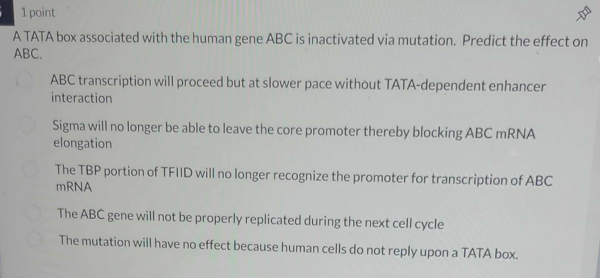 Solved Which of the following is true about transcription | Chegg.com