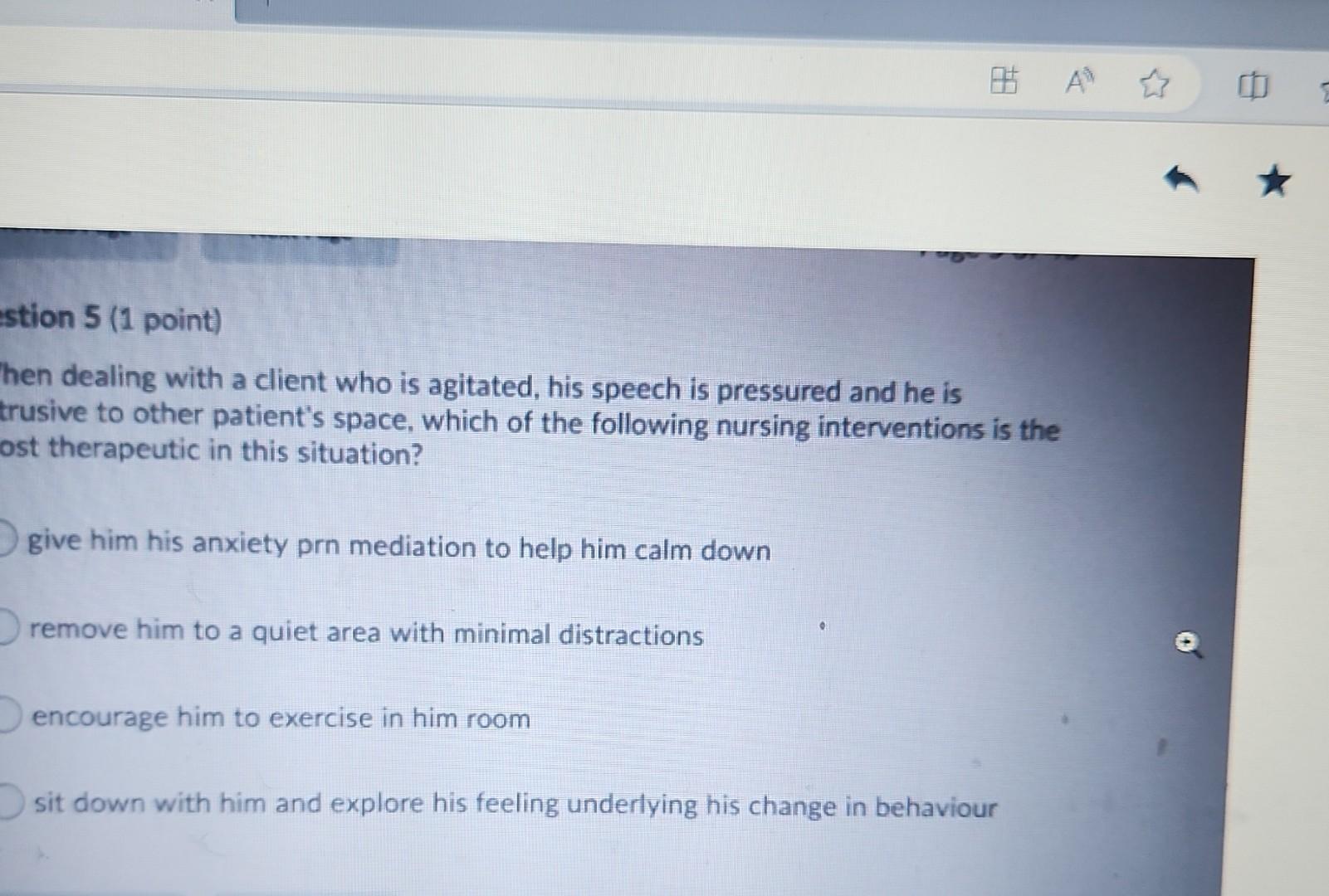 Solved hen dealing with a client who is agitated, his speech | Chegg.com