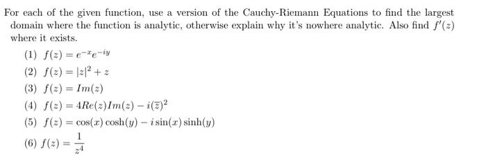 Solved For each of the given function, use a version of the | Chegg.com