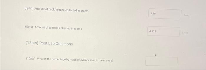 Solved what is the percentage by mass of cyclohexane in the | Chegg.com