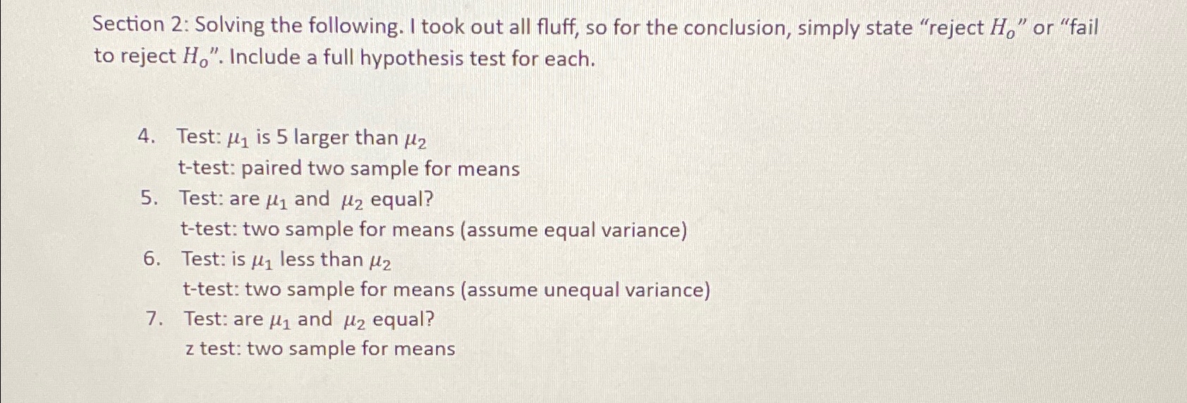 Solved Section 2: Solving the following. I took out all | Chegg.com