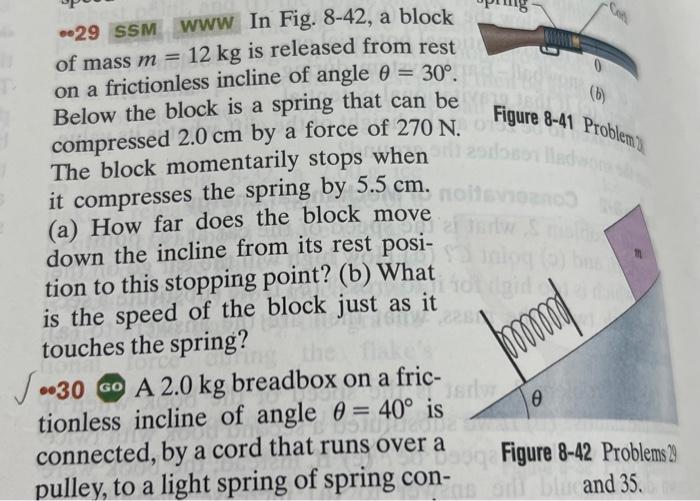 Solved of mass m=12 kg is released from rest on a | Chegg.com