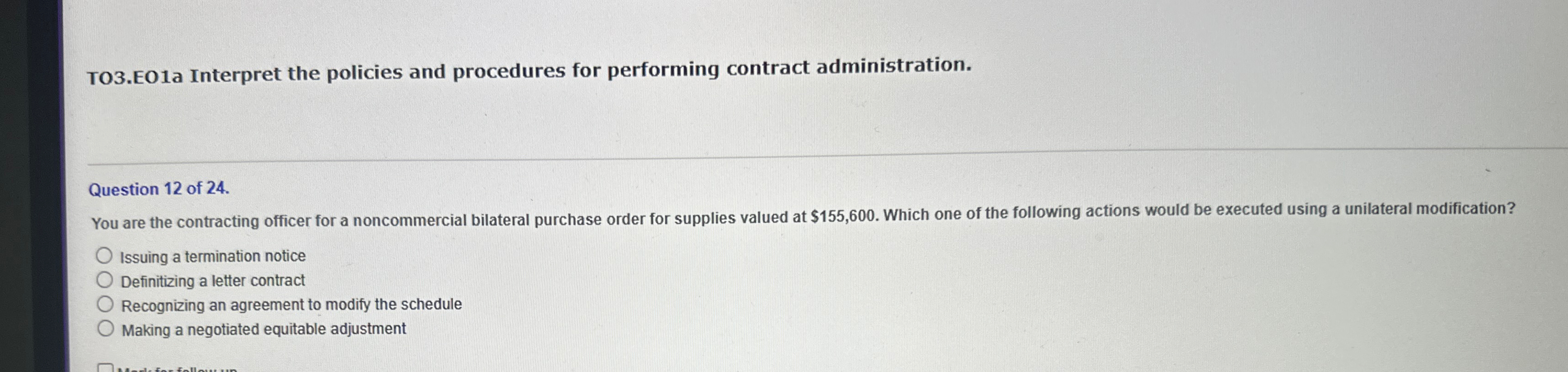 Solved TO3.EO1a Interpret the policies and procedures for | Chegg.com