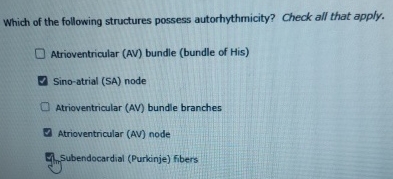 Solved Which of the following structures possess | Chegg.com