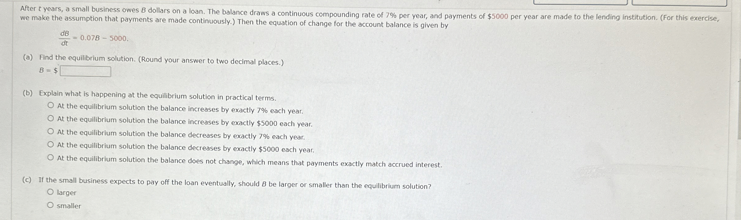 Solved opened the account.(a) ﻿Write an equation of change | Chegg.com
