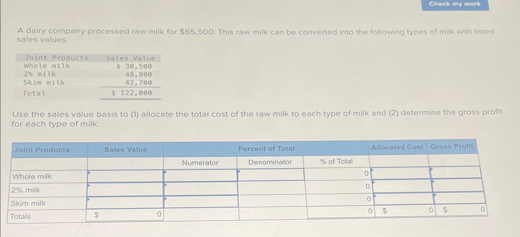 Solved Check my workA dairy company processed raw milk for | Chegg.com