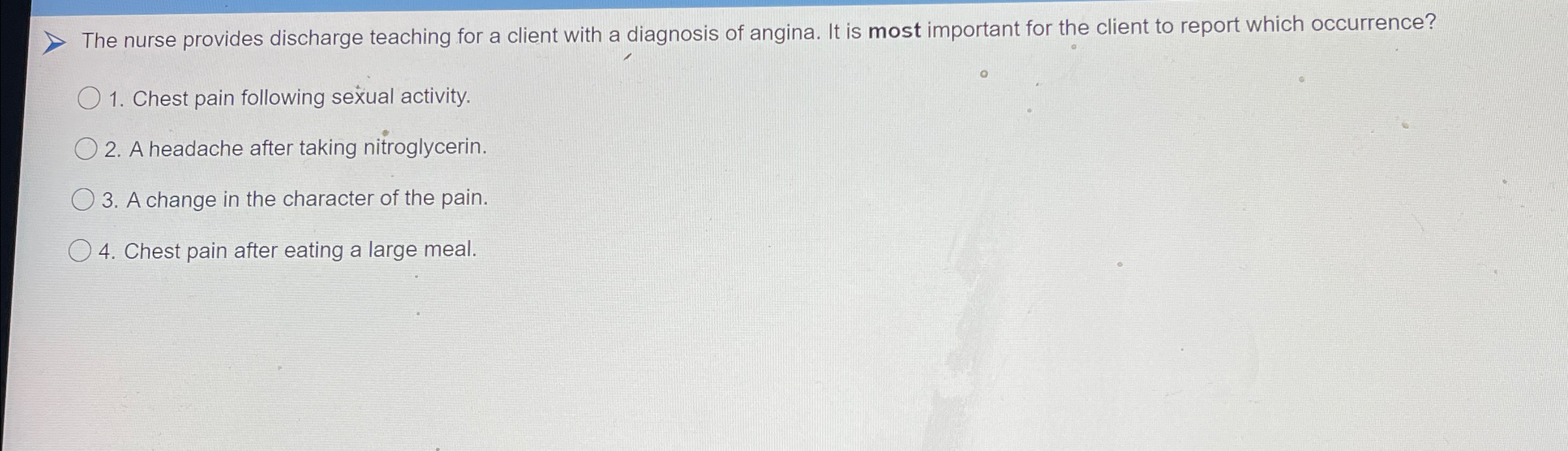 Solved The nurse provides discharge teaching for a client | Chegg.com