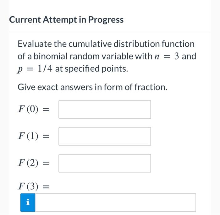 Solved Evaluate the cumulative distribution function of a | Chegg.com