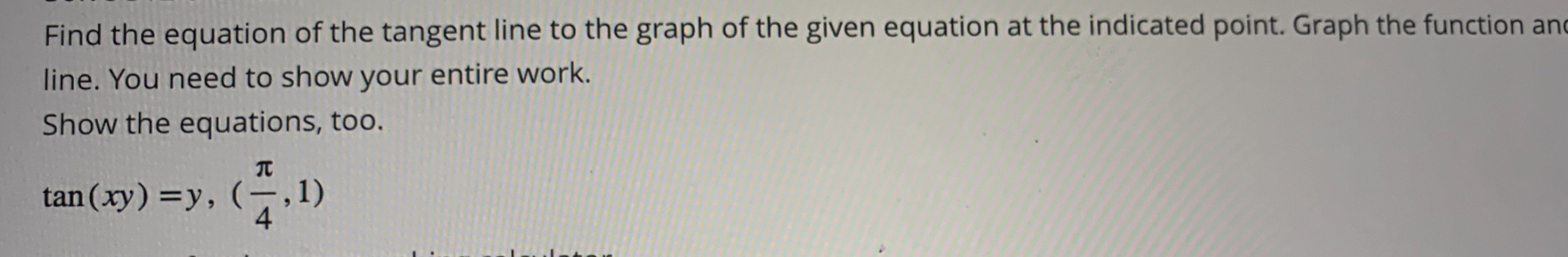 Solved Find the equation of the tangent line to the graph of | Chegg.com