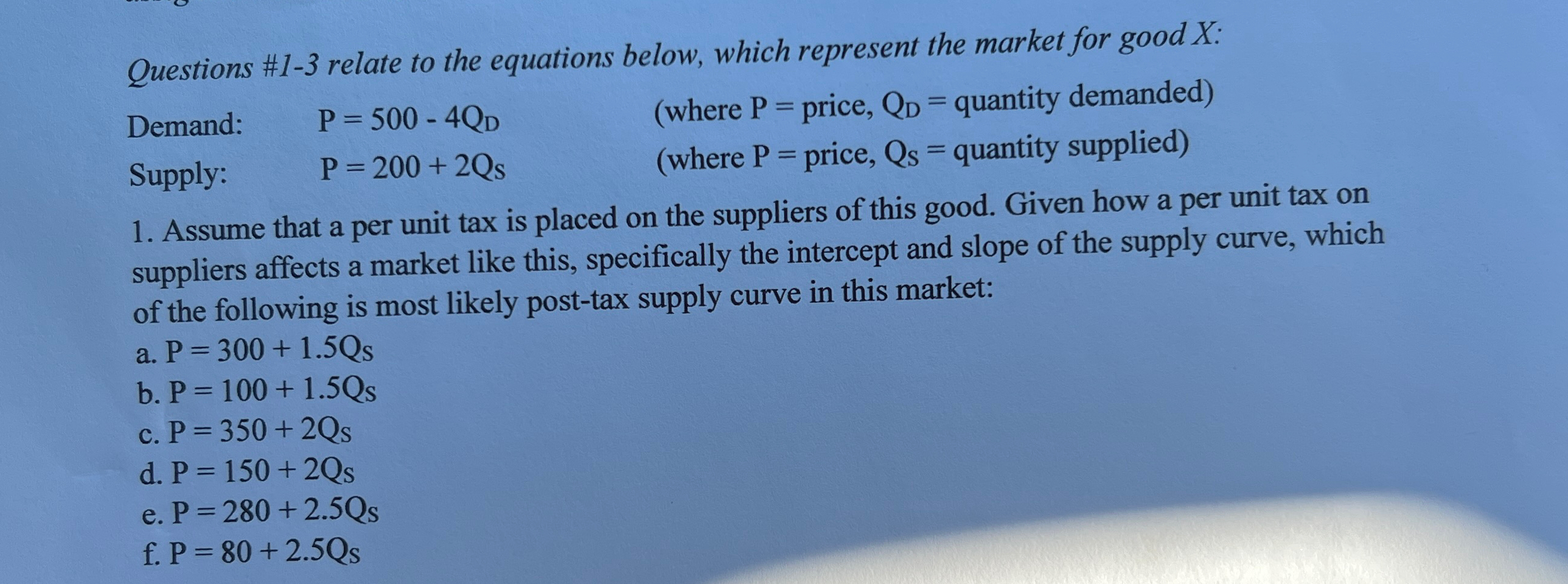 Solved Questions #1-3 ﻿relate to the equations below, which | Chegg.com
