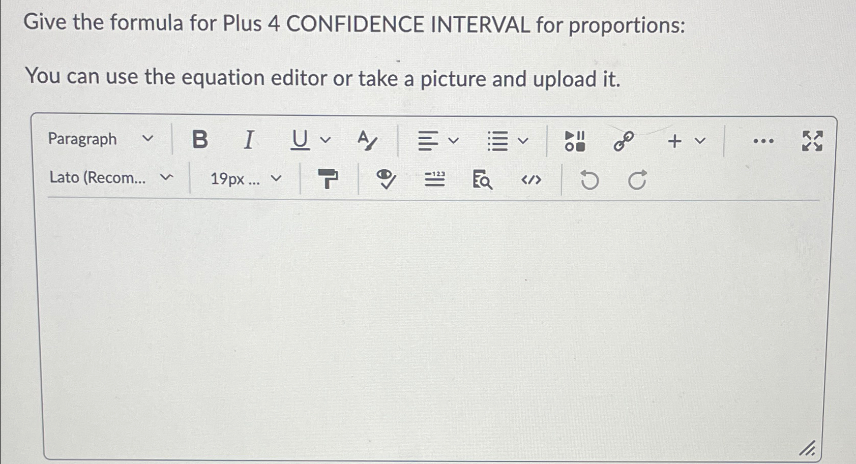Solved Give the formula for Plus 4 ﻿CONFIDENCE INTERVAL for | Chegg.com