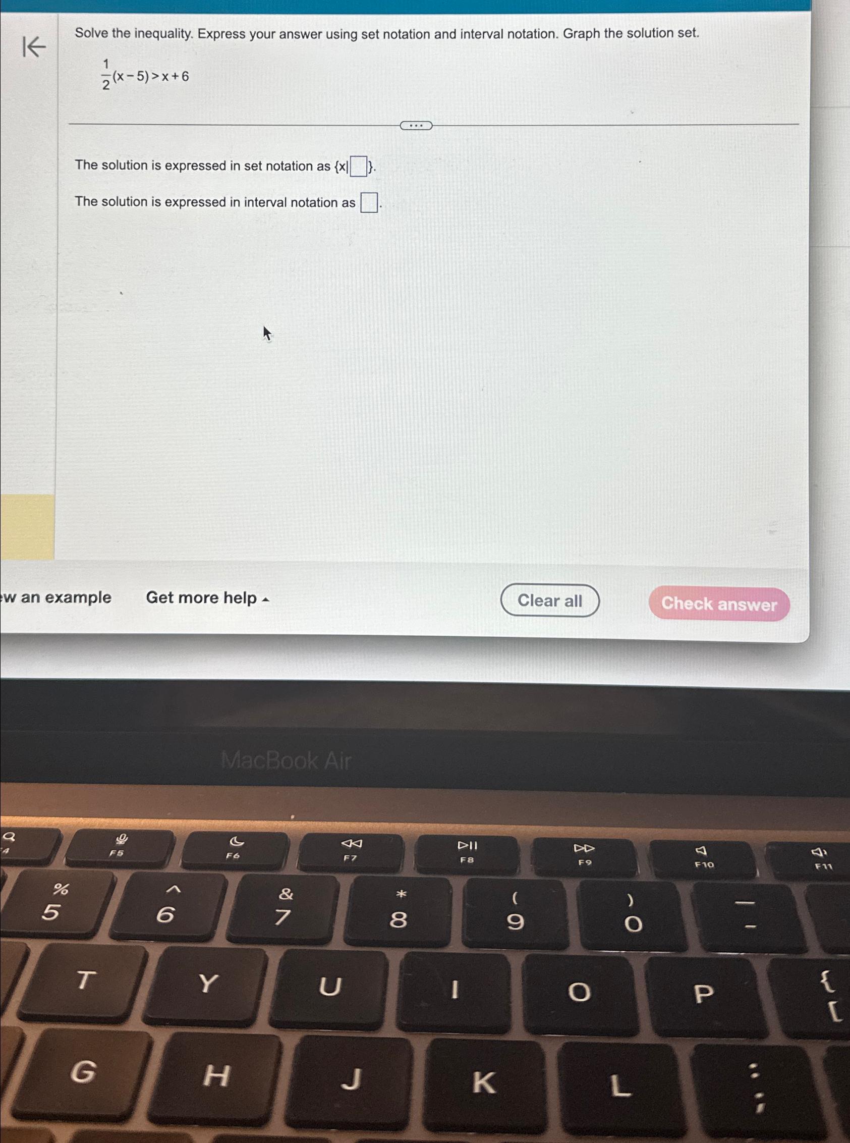 Solved Solve the inequality. Express your answer using set | Chegg.com