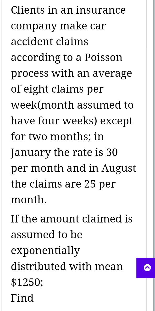 Solved Clients in an insurance company make car accident | Chegg.com