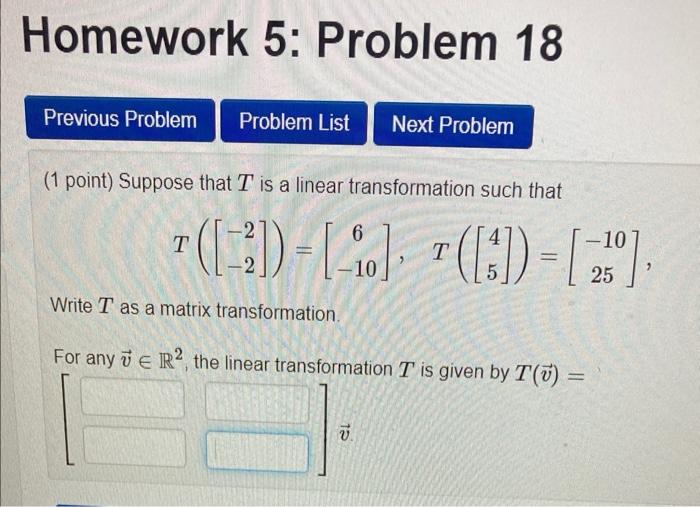 Solved Homework 5: Problem 18 Previous Problem Problem List | Chegg.com