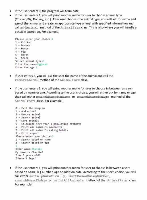 Solved In this homework, you will implement an animal farm | Chegg.com