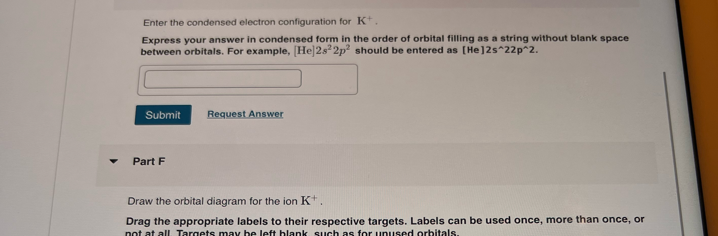 Solved Enter the condensed electron configuration for | Chegg.com