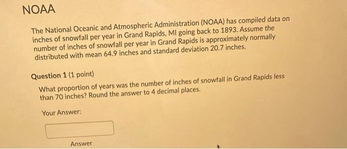 Solved NOAA The National Oceanic and Atmospheric | Chegg.com