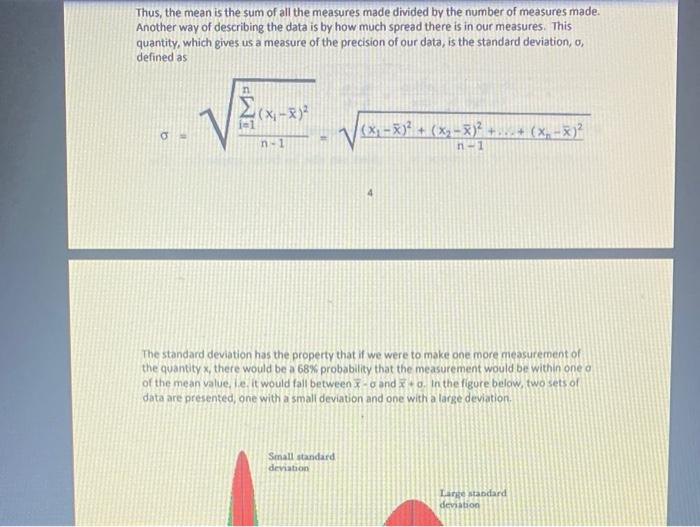 Solved III. Simple Statistics for the Physics Laboratory A. | Chegg.com