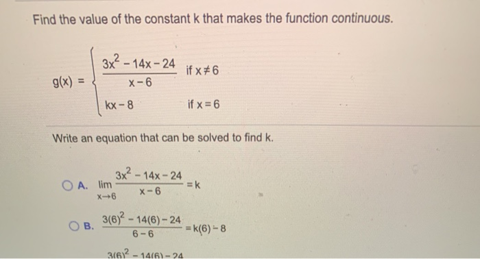 Solved Find the value of the constant k that makes the | Chegg.com