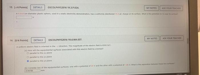 Solved 13 4 Points Details Oscolphys2016 19 3 P 024 My