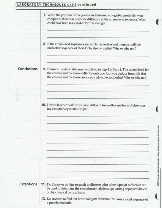 Solved 7. When the portions of the gorilla and human | Chegg.com