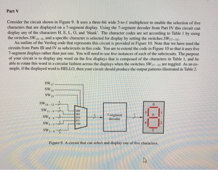 Part V Consider the circuit shown in Figure 9. It | Chegg.com