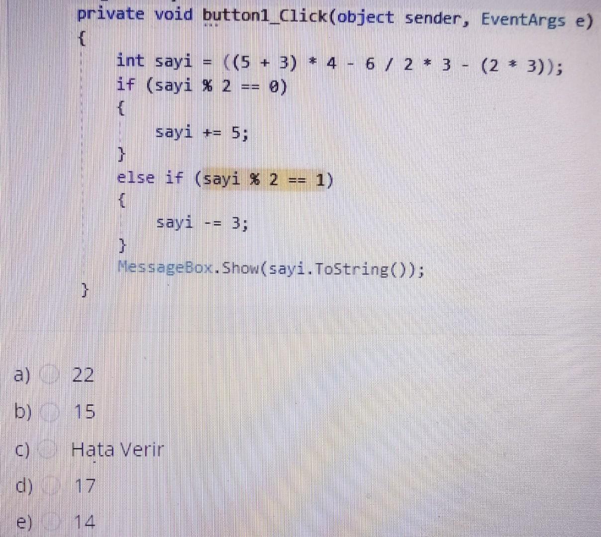 Solved private void button1_Click(object sender, EventArgs | Chegg.com