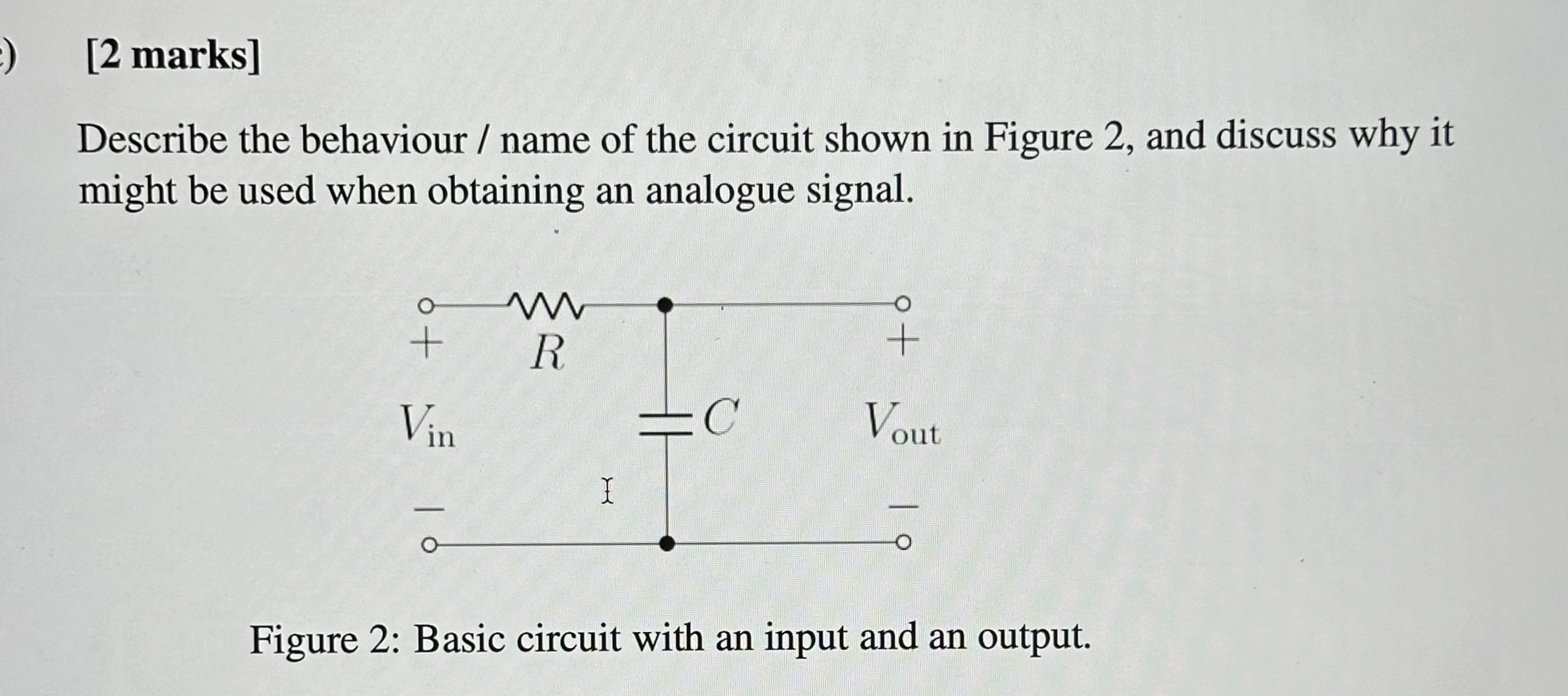 Solved [2 ﻿marks]Describe the behaviour / ﻿name of the | Chegg.com