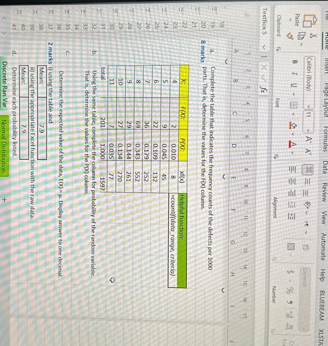 Solved Complete the table that indicates the frequency | Chegg.com