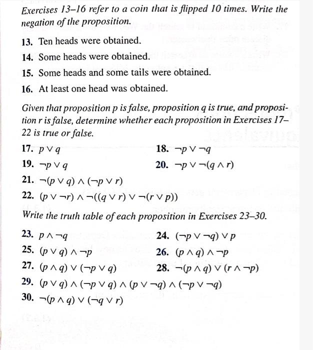 Solved Exercises 13-16 refer to a coin that is flipped 10 | Chegg.com