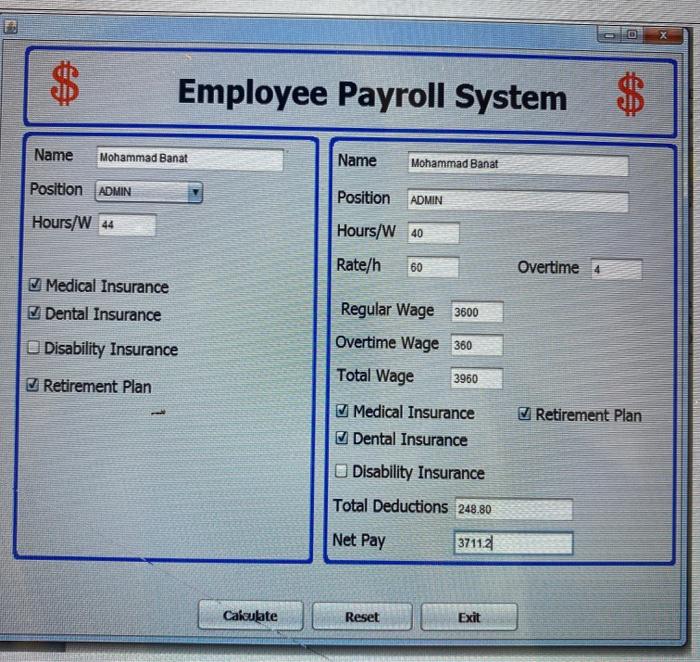 Solved Using GUI, write a java program that shall solve the | Chegg.com