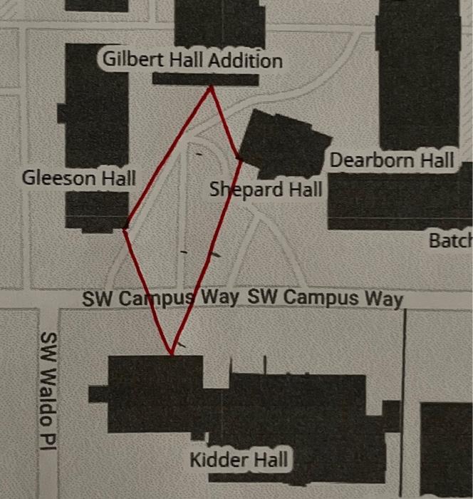 Please help! The first building is B (Gleeson Hall. | Chegg.com