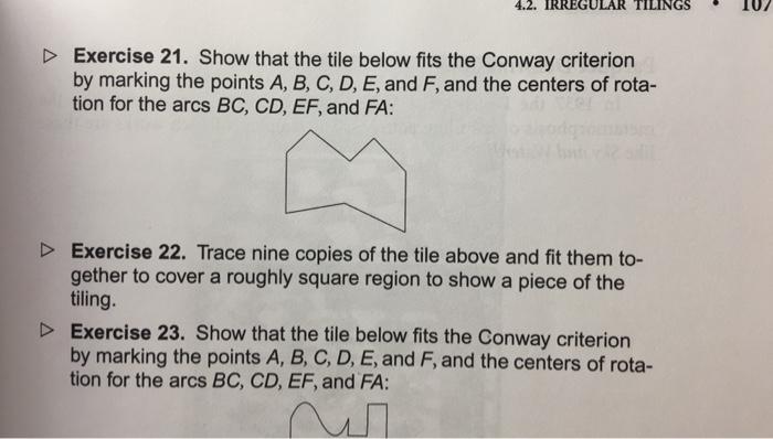 Solved Exercise 22, how to trace nine copies of tile above | Chegg.com
