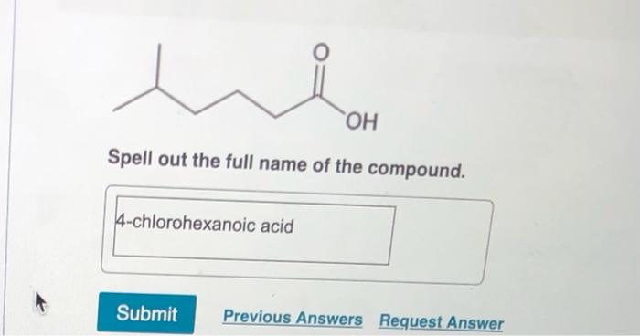 Solved Part 1 COOH Spell out the full name of the compound. | Chegg.com