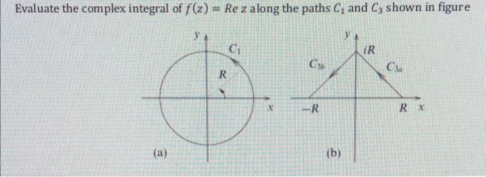 Solved Evaluate the complex integral of f(z)=Rez along the | Chegg.com