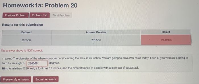 Solved Homework1a: Problem 20 Previous Problem Problem List | Chegg.com