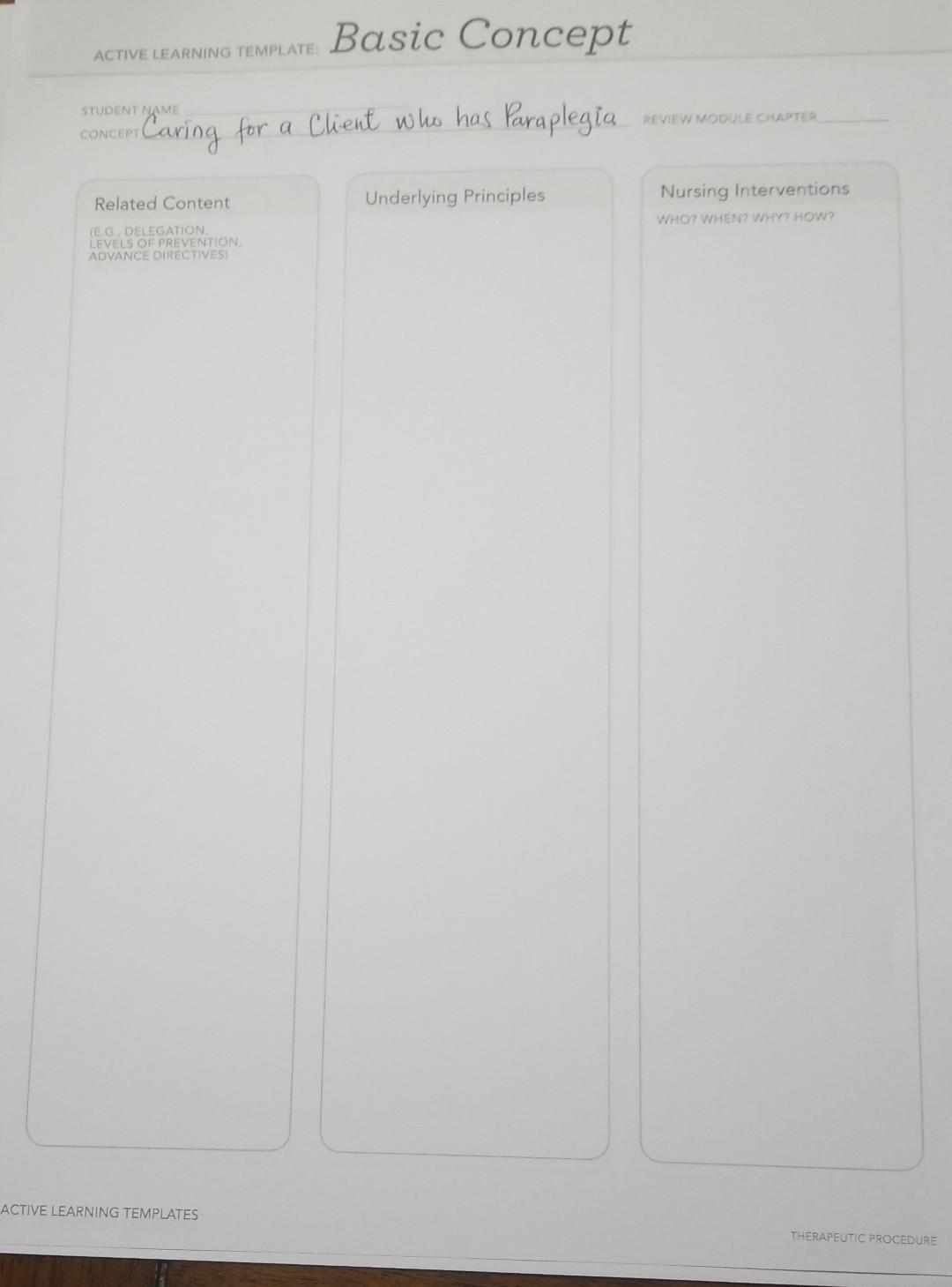 Solved Basic Concept ACTIVE LEARNING TEMPLATE STUDENT NAME | Chegg.com