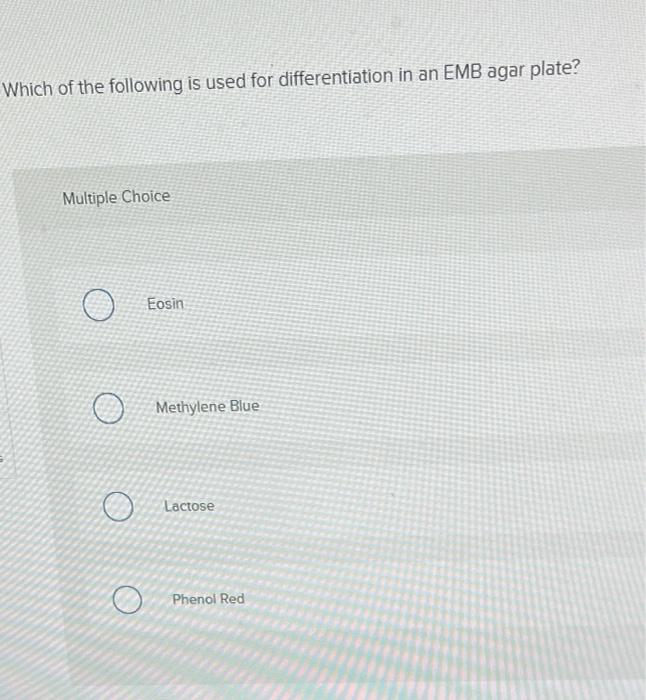 Solved Label the EMB test results shown in the image fecal | Chegg.com