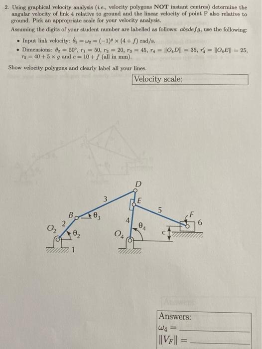 Solved 2. Using graphical velocity analysis (t.e., velocity | Chegg.com