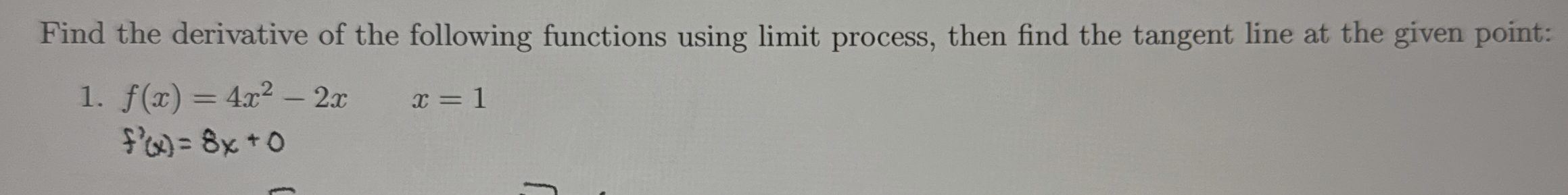 Solved Find the derivative of the following functions using | Chegg.com