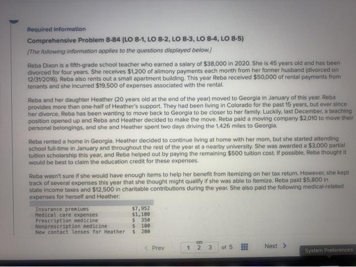 Solved Required information Comprehensive Problem 8-84 (LO | Chegg.com