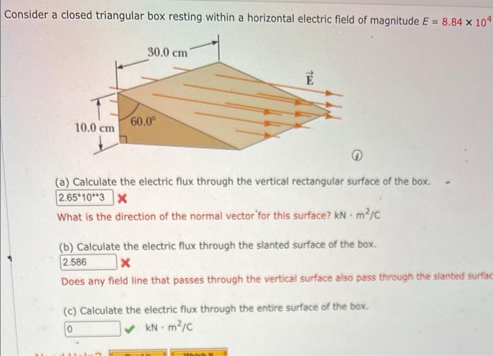Solved Consider a closed triangular box resting within a | Chegg.com