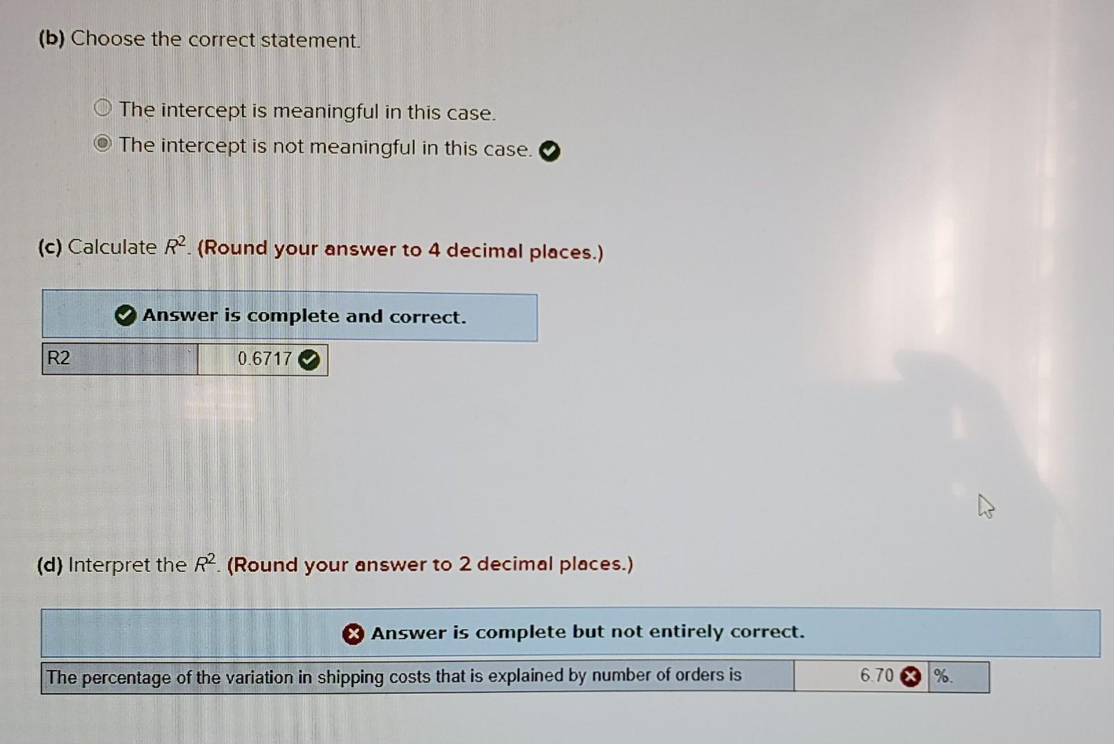Solved How do I calculate I interpret the R2 and how to I | Chegg.com