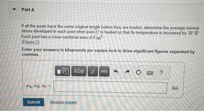 Solved The rigid block has a weight of 70 kip and is to be | Chegg.com